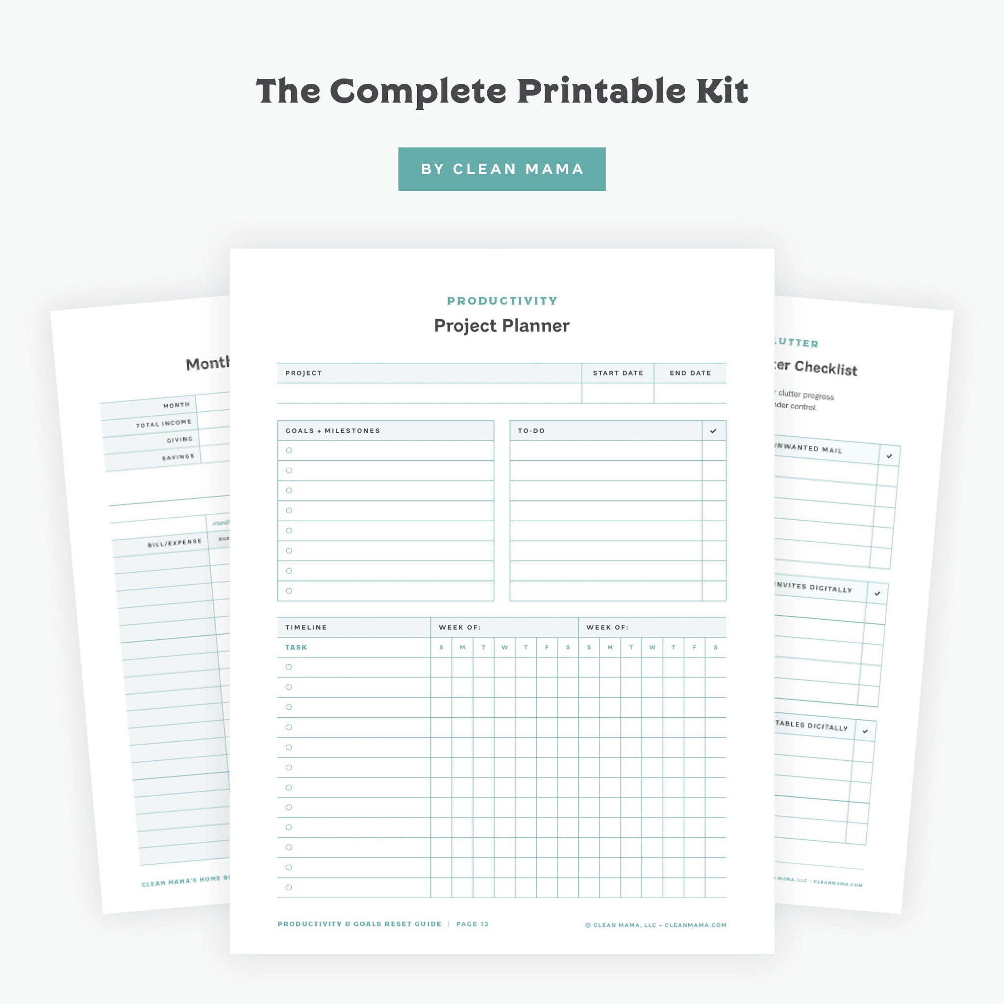 The Complete Clean Mama Printable Bundle