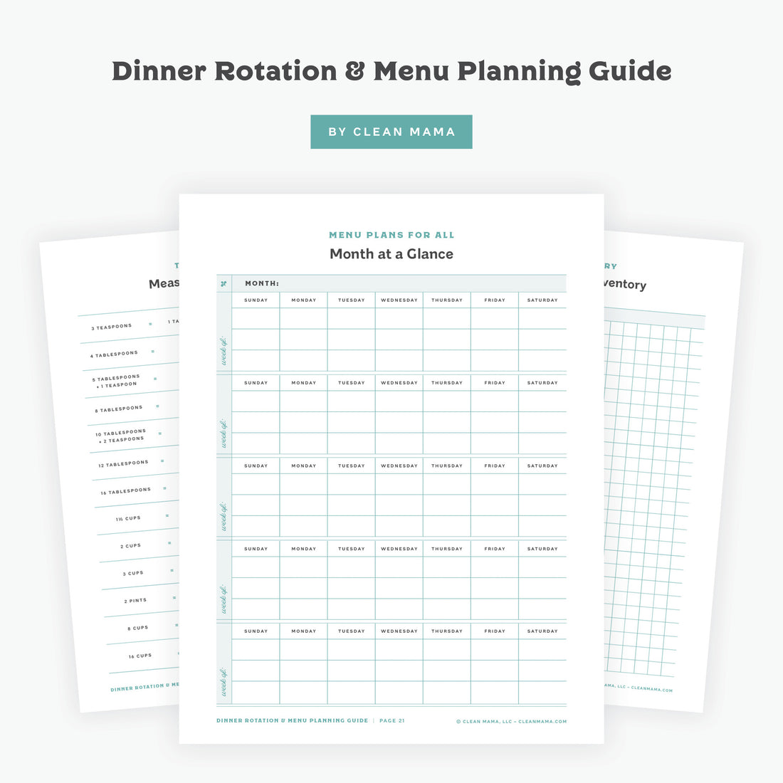 Dinner Rotation & Menu Planning Guide – Clean Mama