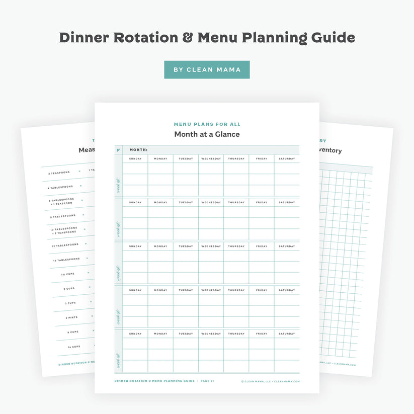 Dinner Rotation & Menu Planning Guide – Clean Mama