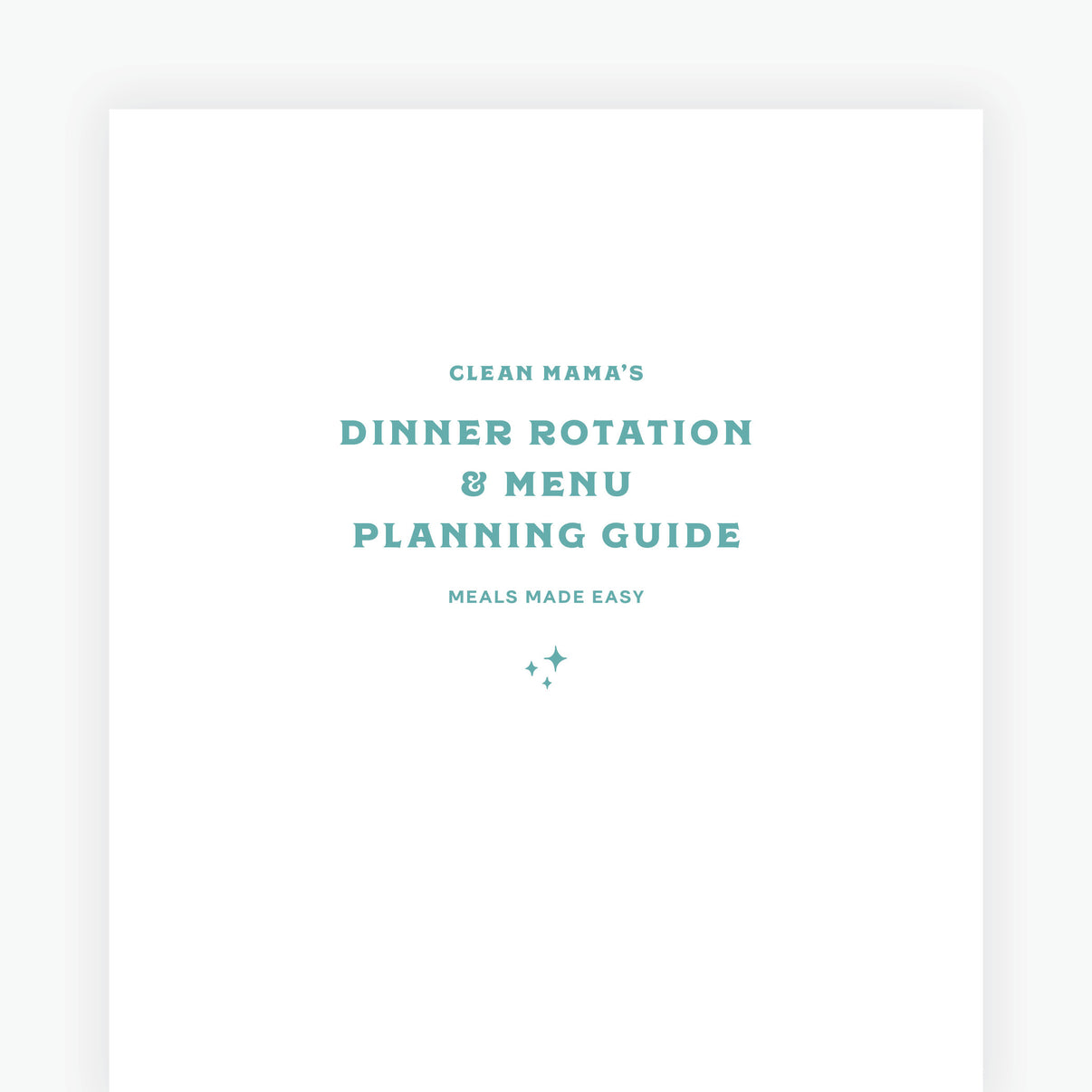 Dinner Rotation & Menu Planning Guide – Clean Mama