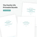 Family Life Printable Bundle – Clean Mama