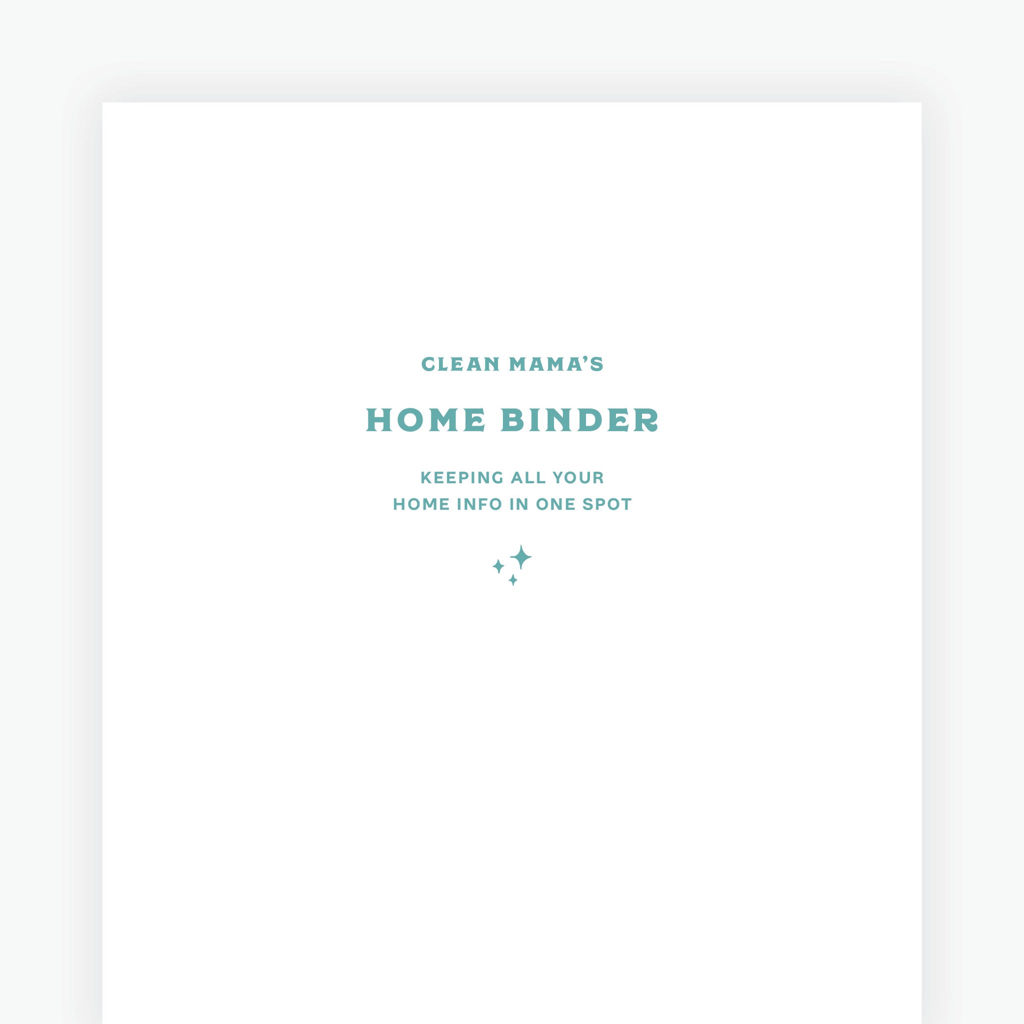 Home Binder Guide – Clean Mama