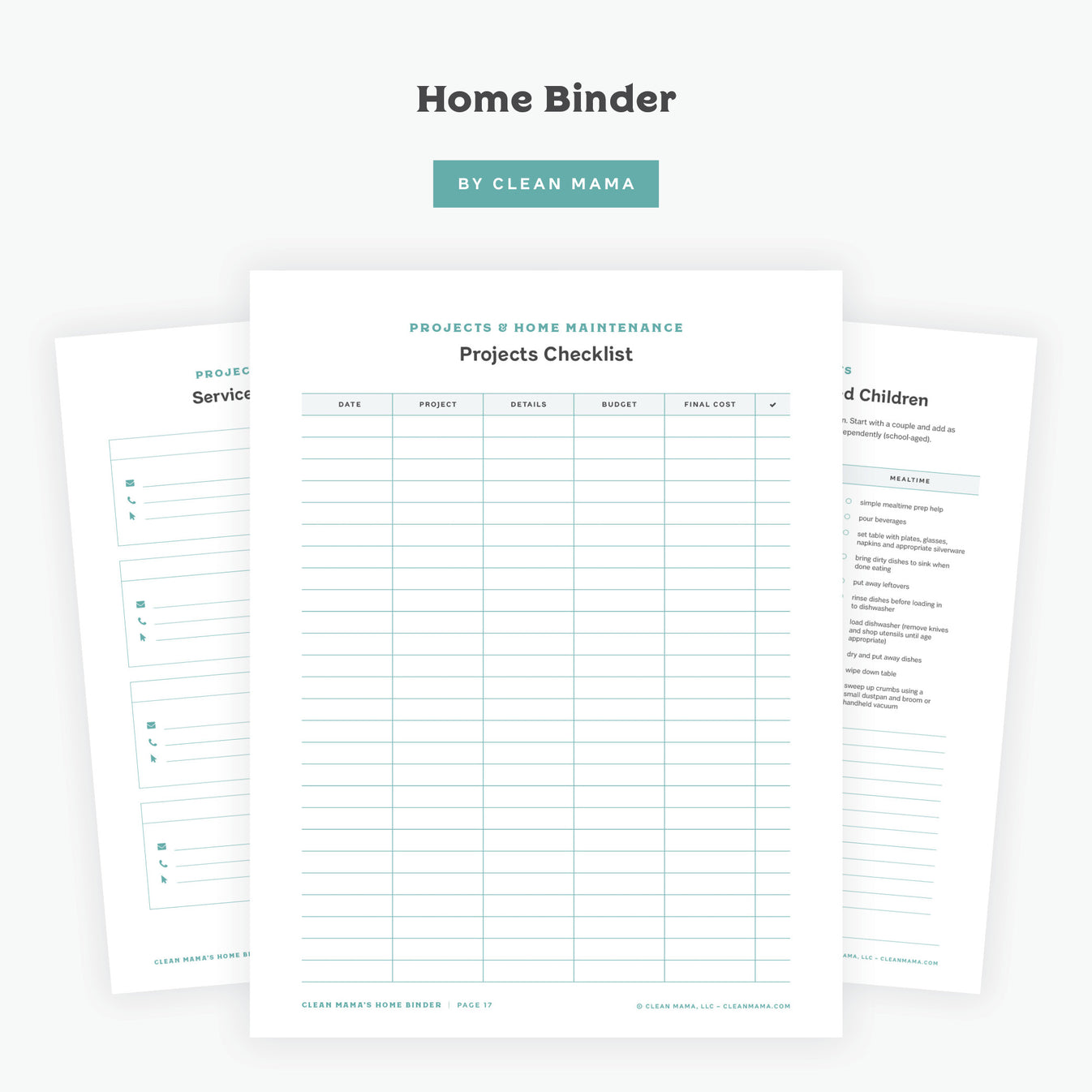 Home Binder Guide – Clean Mama