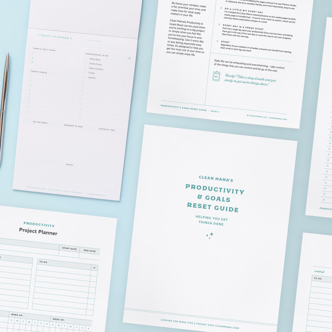 Productivity & Goals Reset Guide – Clean Mama