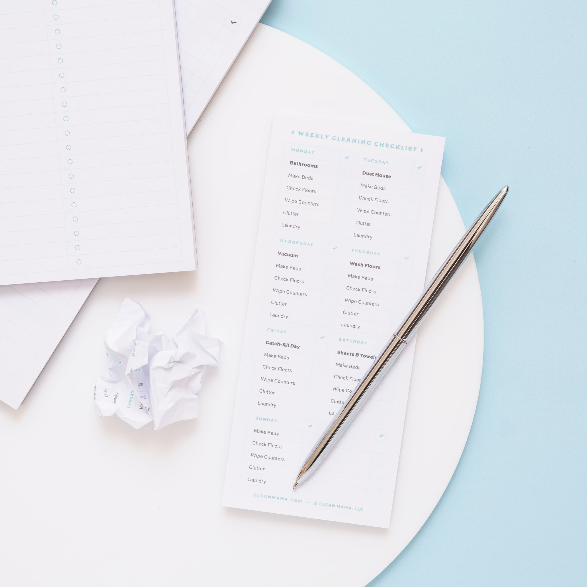 Weekly Cleaning Routine Sticky Notes – Clean Mama